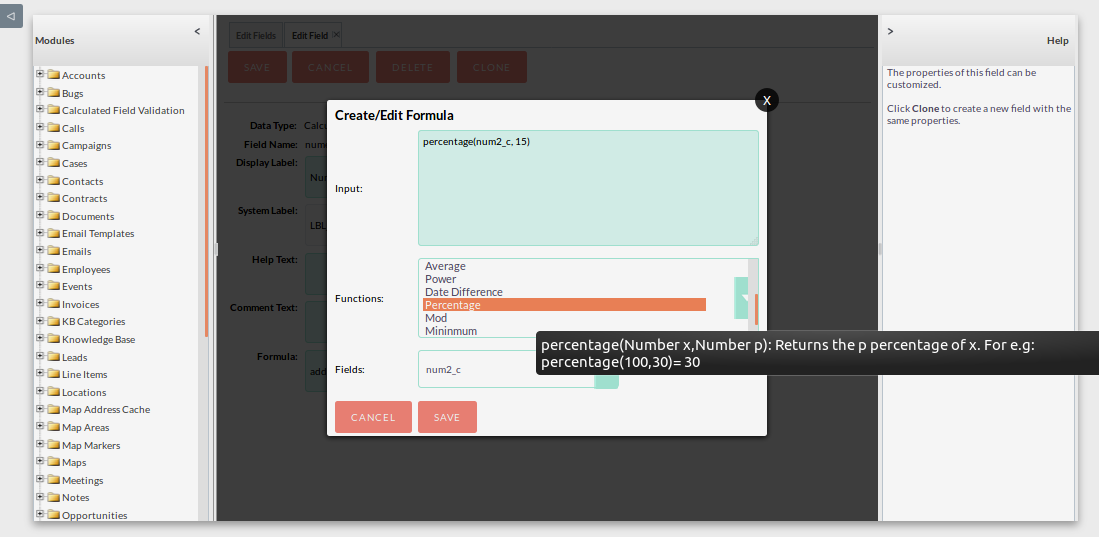 SuiteCRM Calculation Field | SuiteCRM Module
